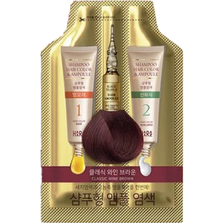 HAARAZ Shampoo-type ampoule dyeing [classic wine brown] | Hwahae Global