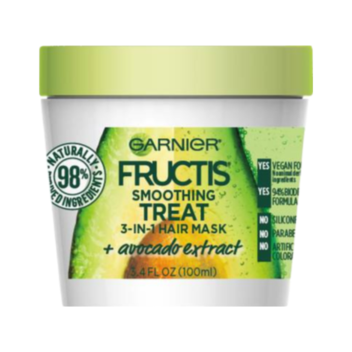 GARNIER Fructis Smoothing Treat 3-In-1 Hair Mask + Avocado Extract ...