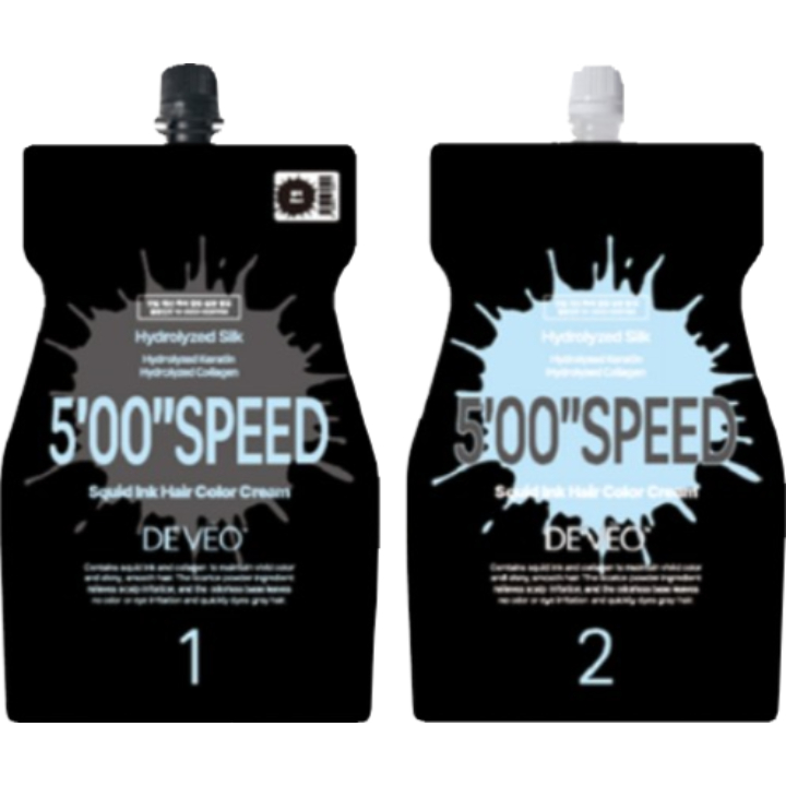 DEVEO 5'00"SPEED Squid Ink Hair Color Cream [Dark Brown] | Hwahae Global