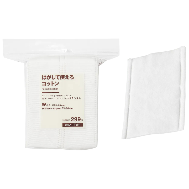 MUJI Peelable, usable cotton | Hwahae Global